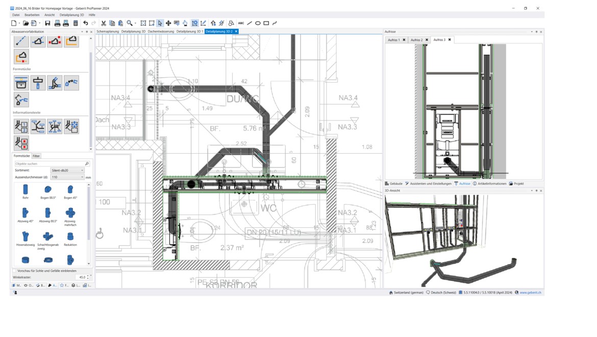 Logiciel de planification Geberit ProPlanner | Geberit.ch